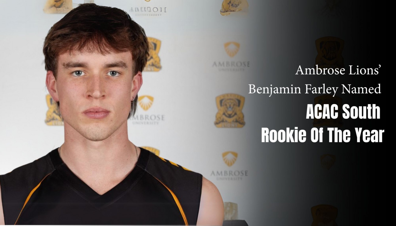 Ambrose Lions’ Benjamin Farley Named ACAC South Rookie of the Year ...